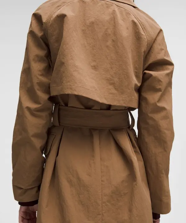Lululemon Classic-Fit Trench Coat - Camel Brown | Editorialist